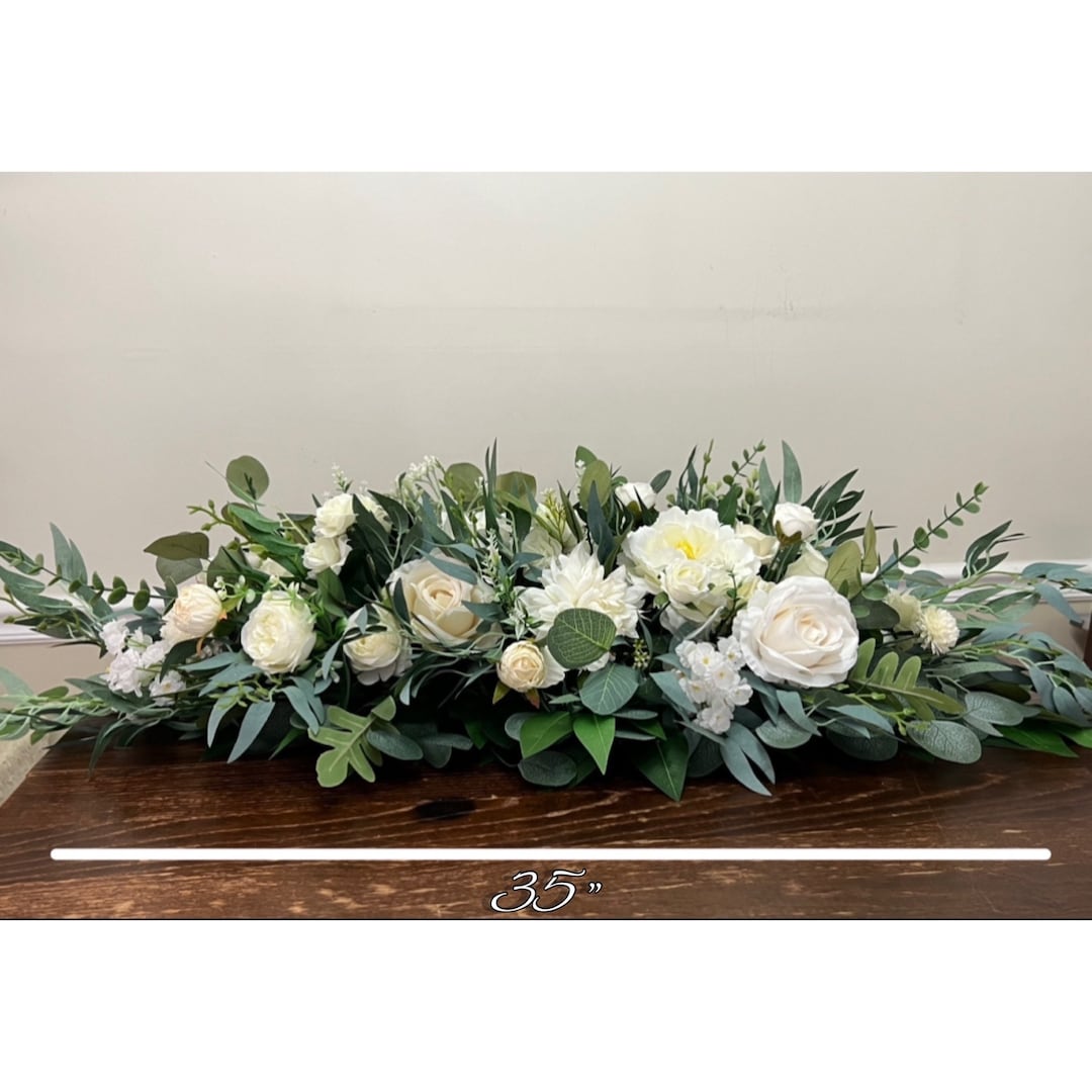 Wedding Sweetheart Decor Table White Ivory Aisle Arrangement ...