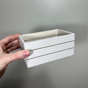 Small Wooden Crate Wedding Centerpiece Container Vase Custom Stained ...