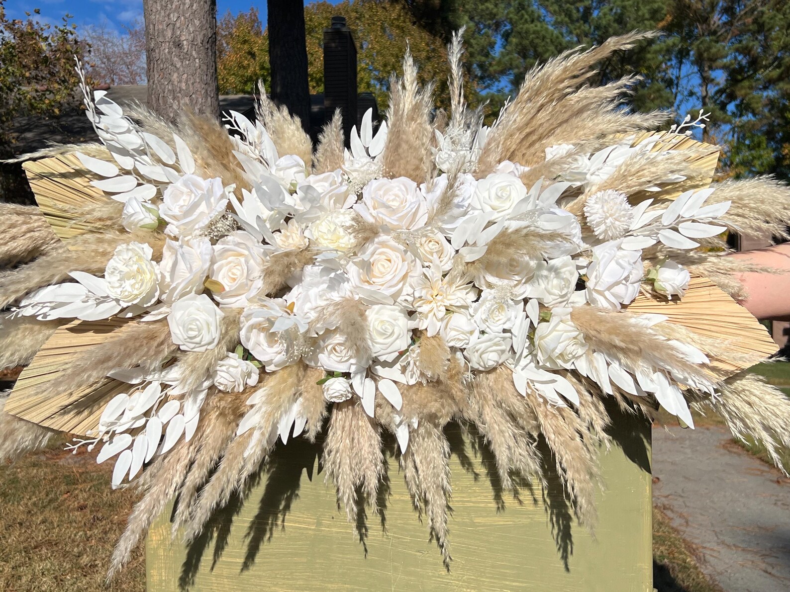 Home Decor Swag Wall Decor Boho Backdrop Arch Arrangements Pampas Grass ...