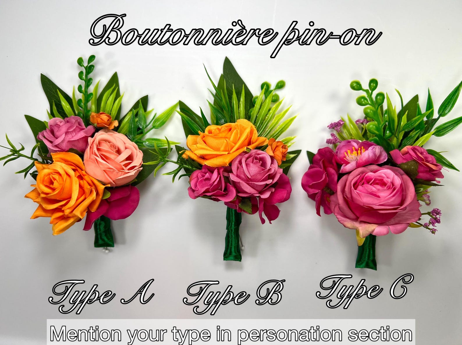 Tropical Bouquet Wedding Hot Pink Orange Bridal Vibrant Bouquet Summer ...