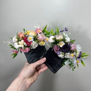 Wedding Pocket Boutonniere White Groom Boutonnière Dusty Rose Square ...