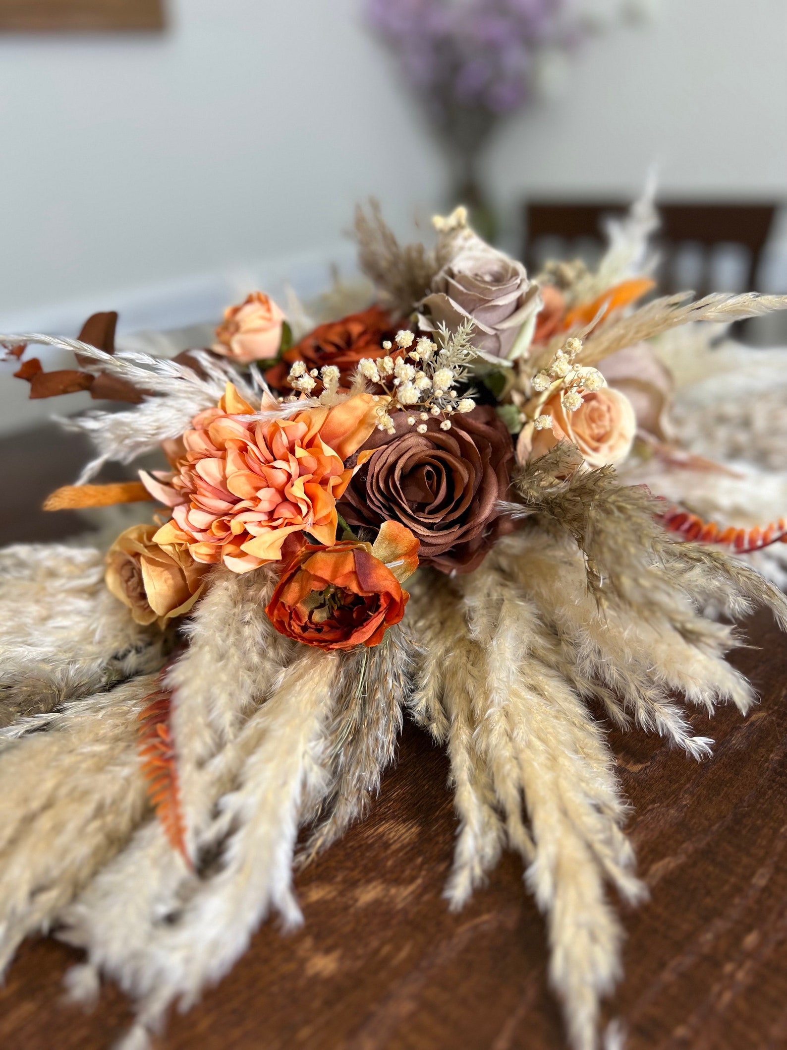 Wedding Sweetheart Rust Terracotta Centerpiece Burnt Orange Aisle ...
