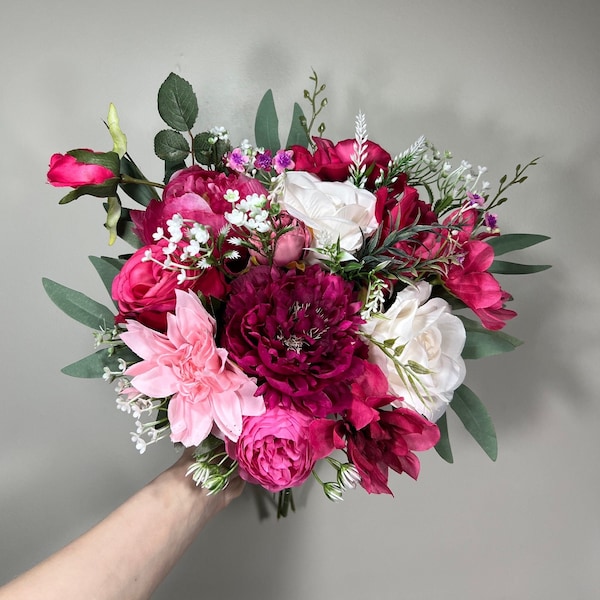 Hot Pink Bouquet - Etsy
