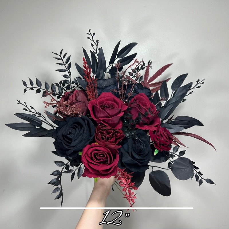 Black Bridal Bouquet - Etsy
