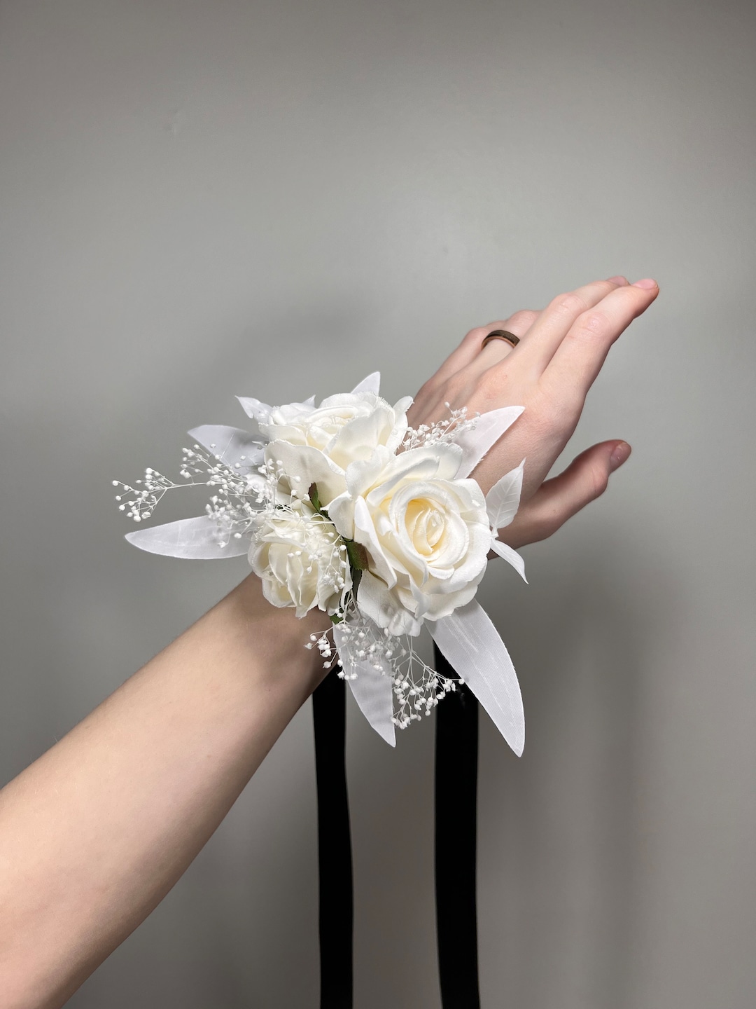 Wedding Corsage White Groom Wedding Groomsmen Boutonnière Ivory ...
