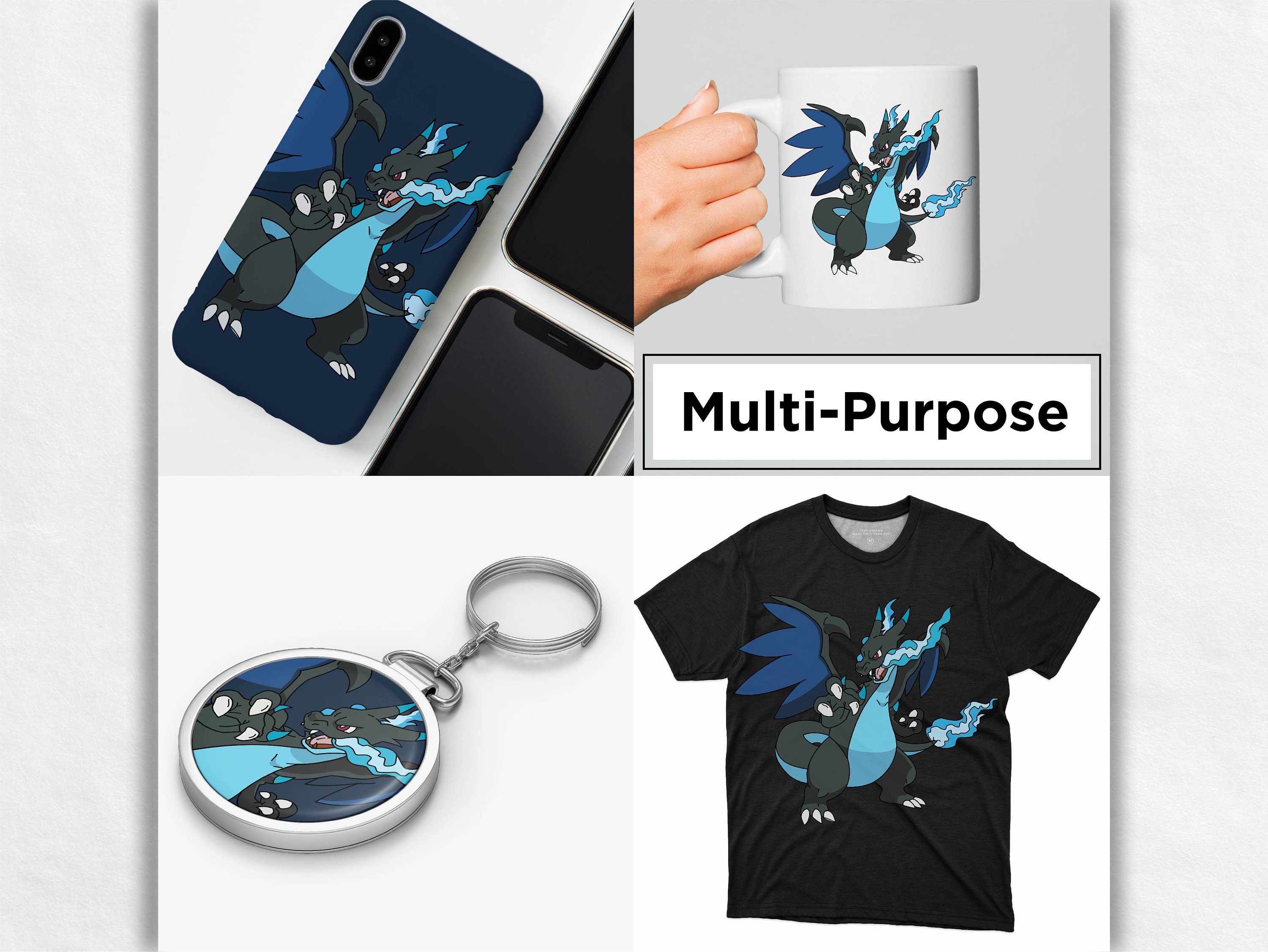 Mega Charizard X Vector, Mega Charizard X SVG, Pokemon, Anime, DIY ...