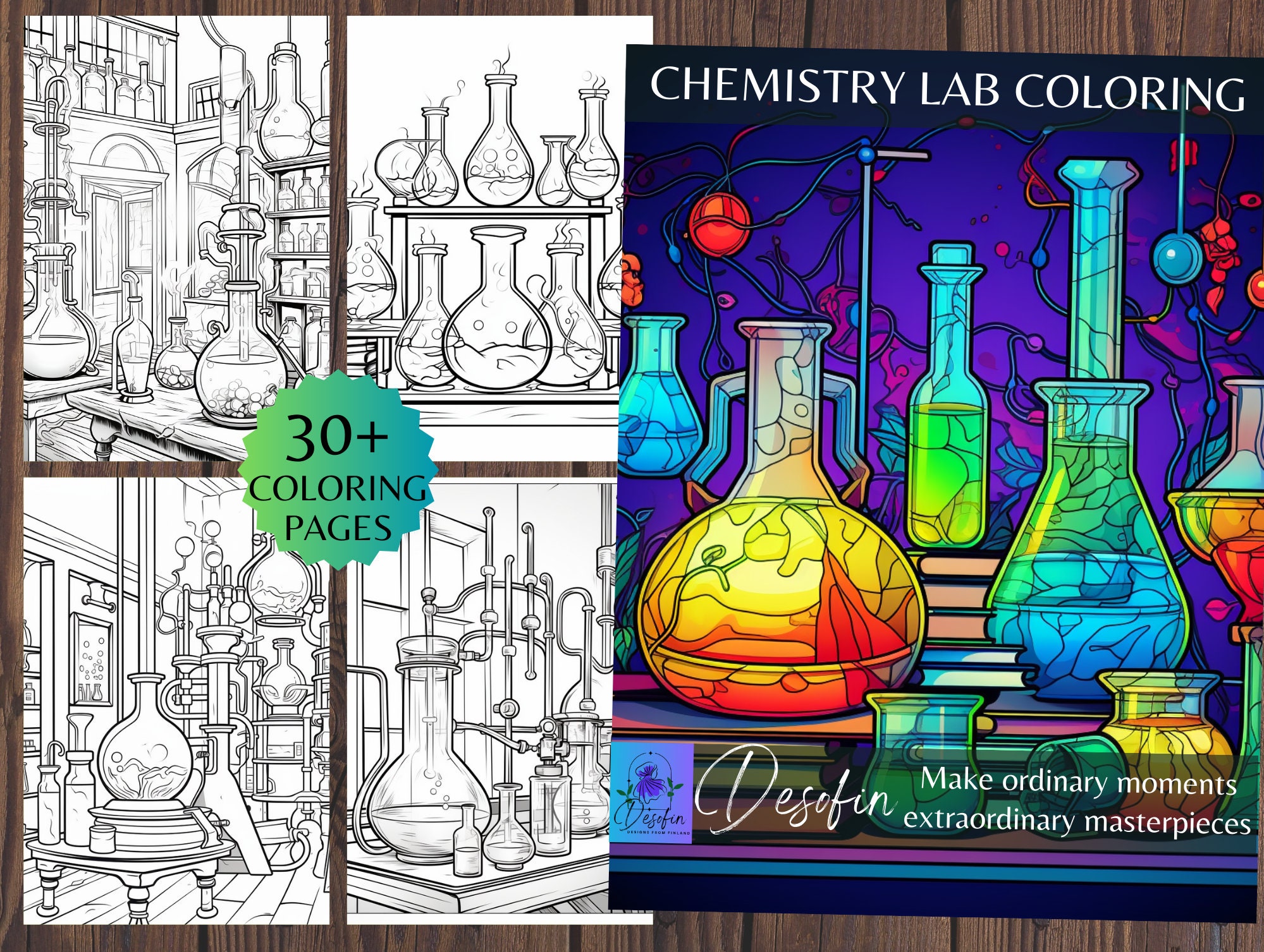 Sciene Adult Coloring Pages, Digital Download, 34 Pieces - Etsy