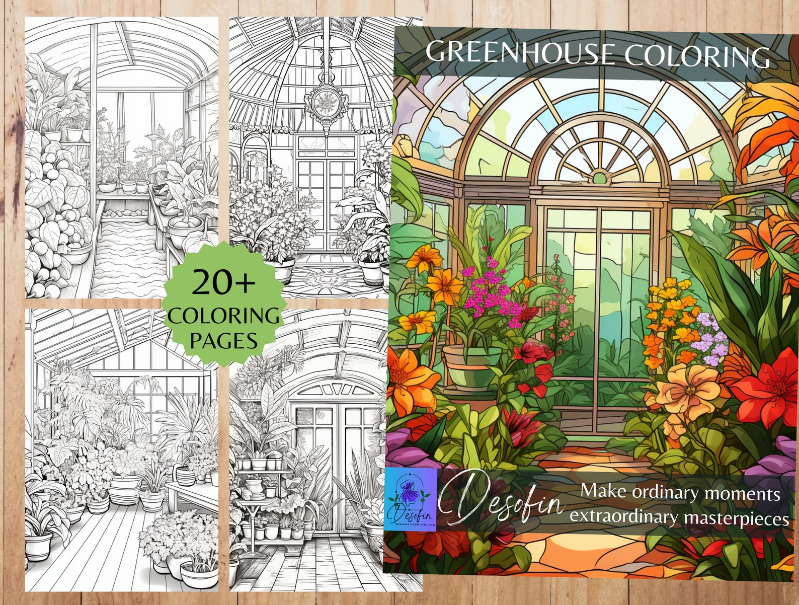 Printable Greenhouse Coloring Pages for Adults, Sheets, Prints ...