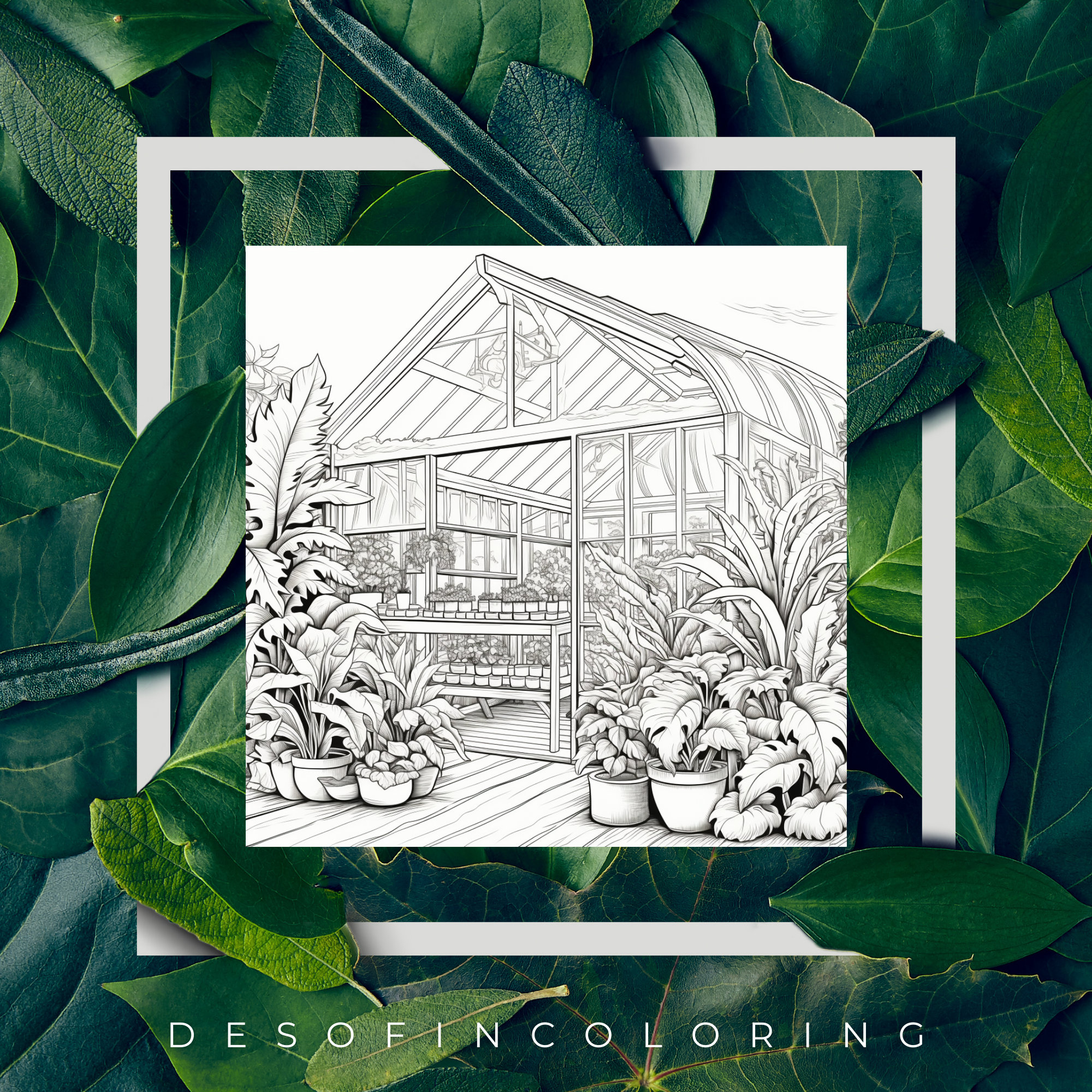 Printable Greenhouse Coloring Pages for Adults, Sheets, Prints ...