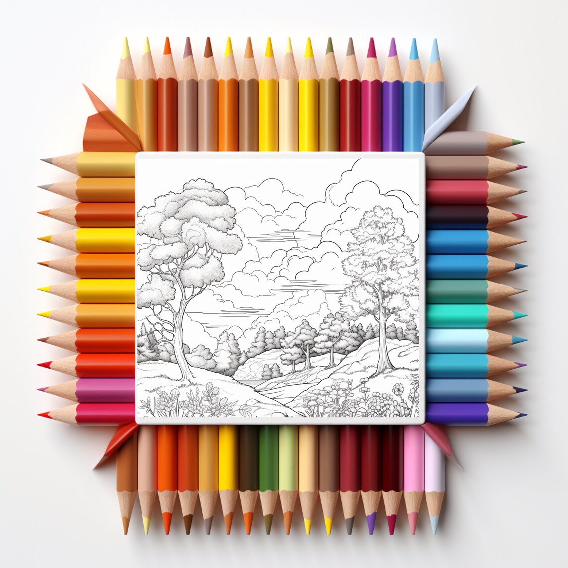 Printable Nature Coloring Pages, Coloring for Adults, Sheets, Prints ...