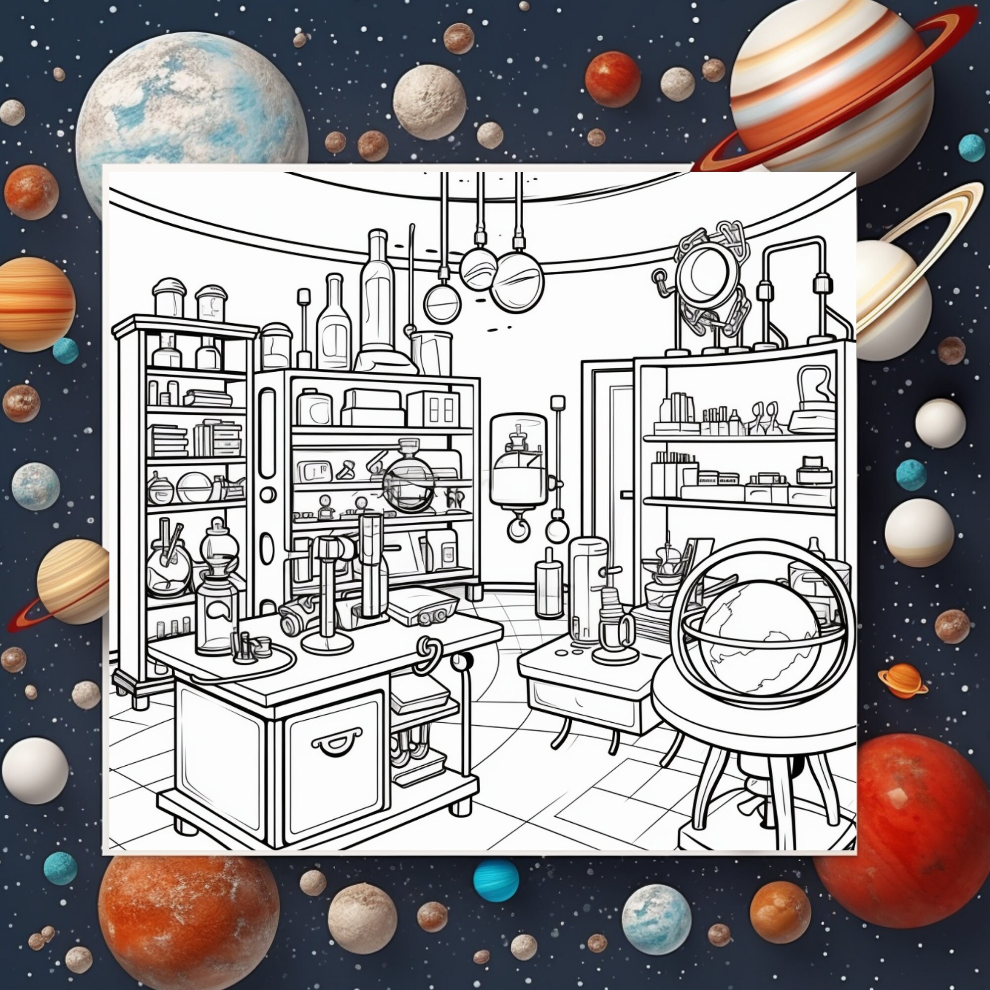 Sciene Adult Coloring Pages, Digital Download, 34 Pieces - Etsy