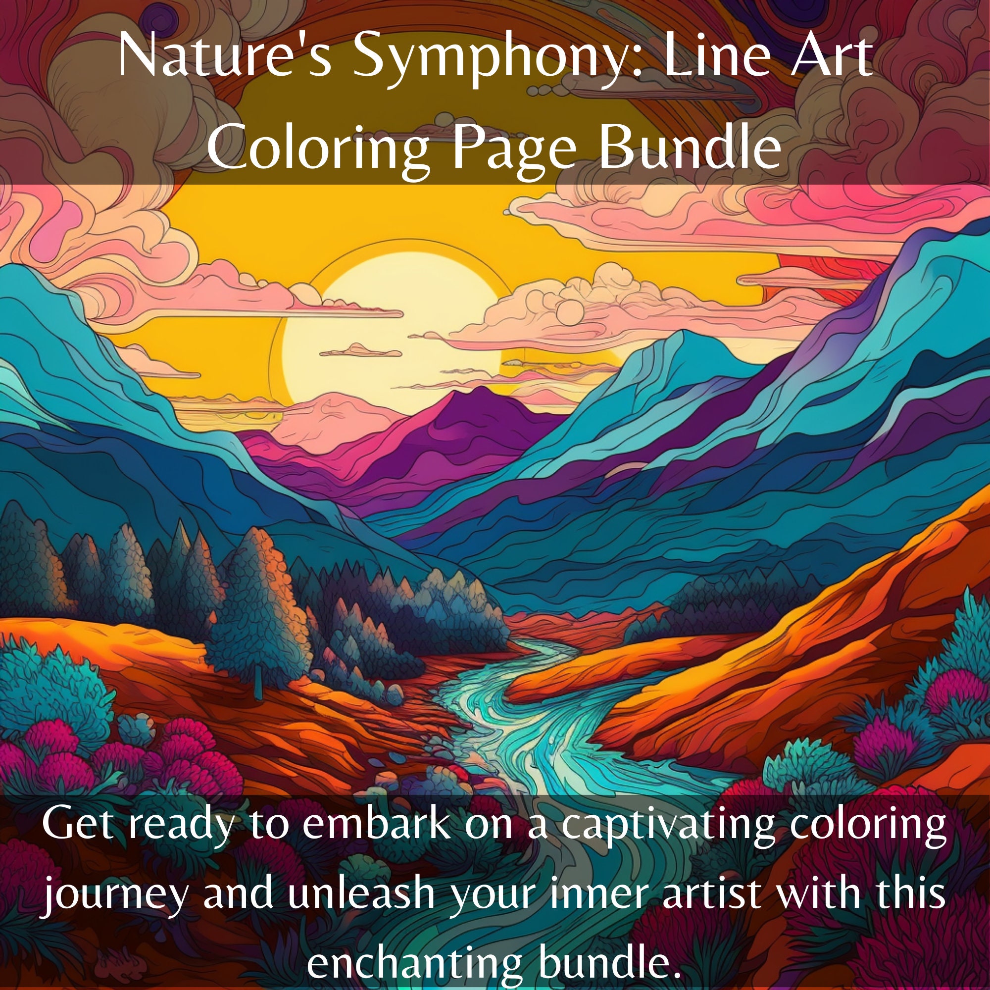 Printable Nature Coloring Pages, Coloring for Adults, Sheets, Prints ...