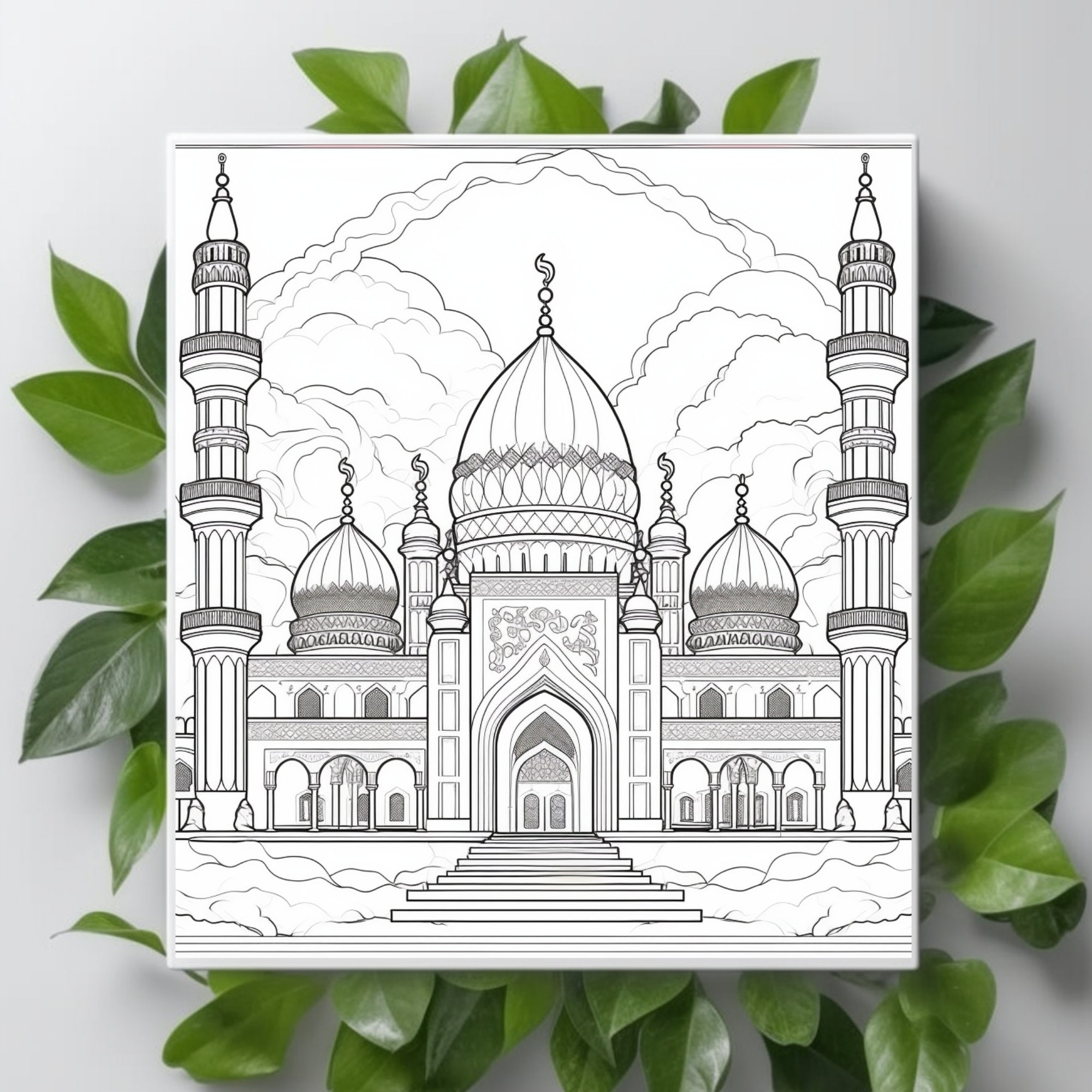 Islamic Coloring Pages, Digital Download, Printable PDF, Eid Mubarak ...
