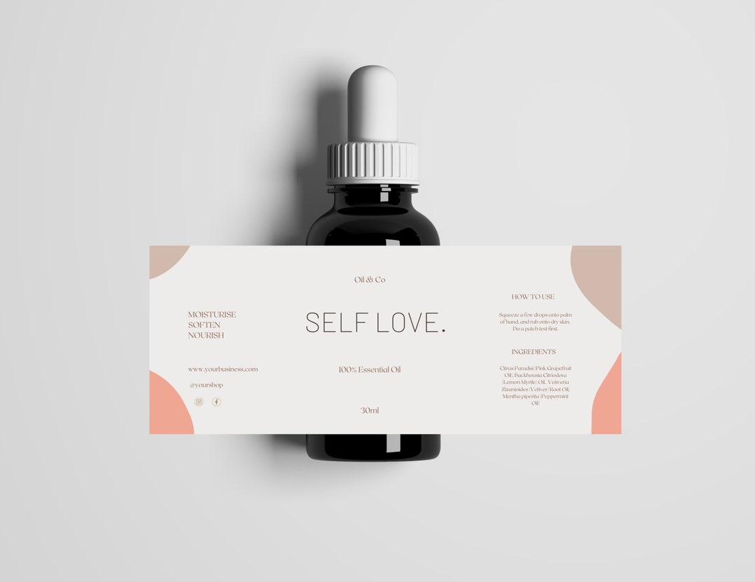 Editable Cosmetic Label Template, MINIMAL Product Label, Modern ...