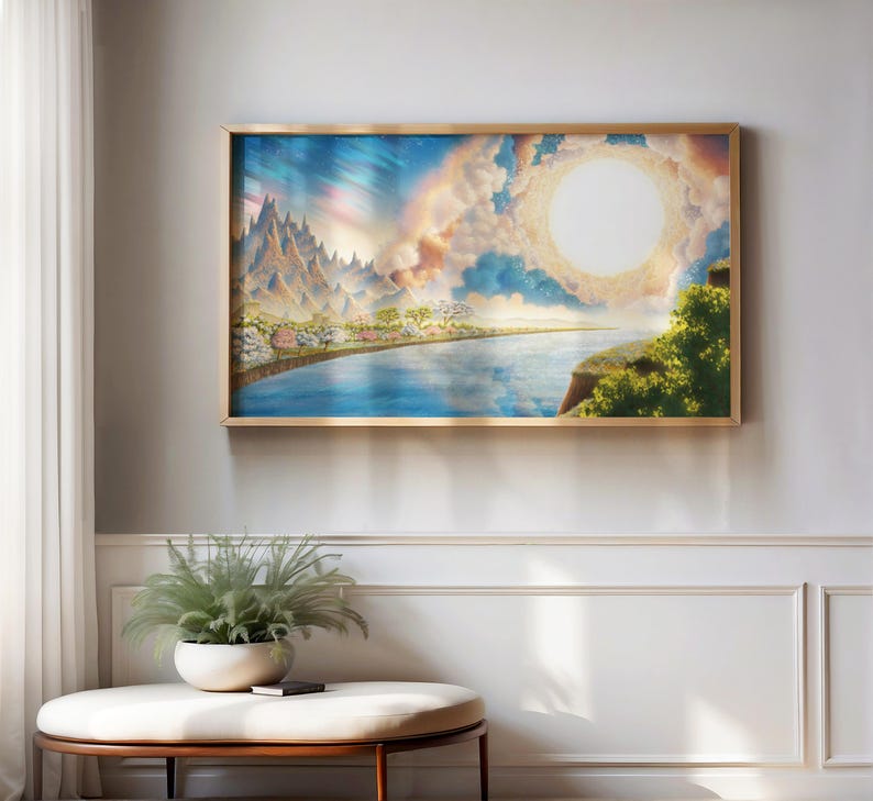 Printable the Presence of God Landscape Painting, Divine Landscape ...