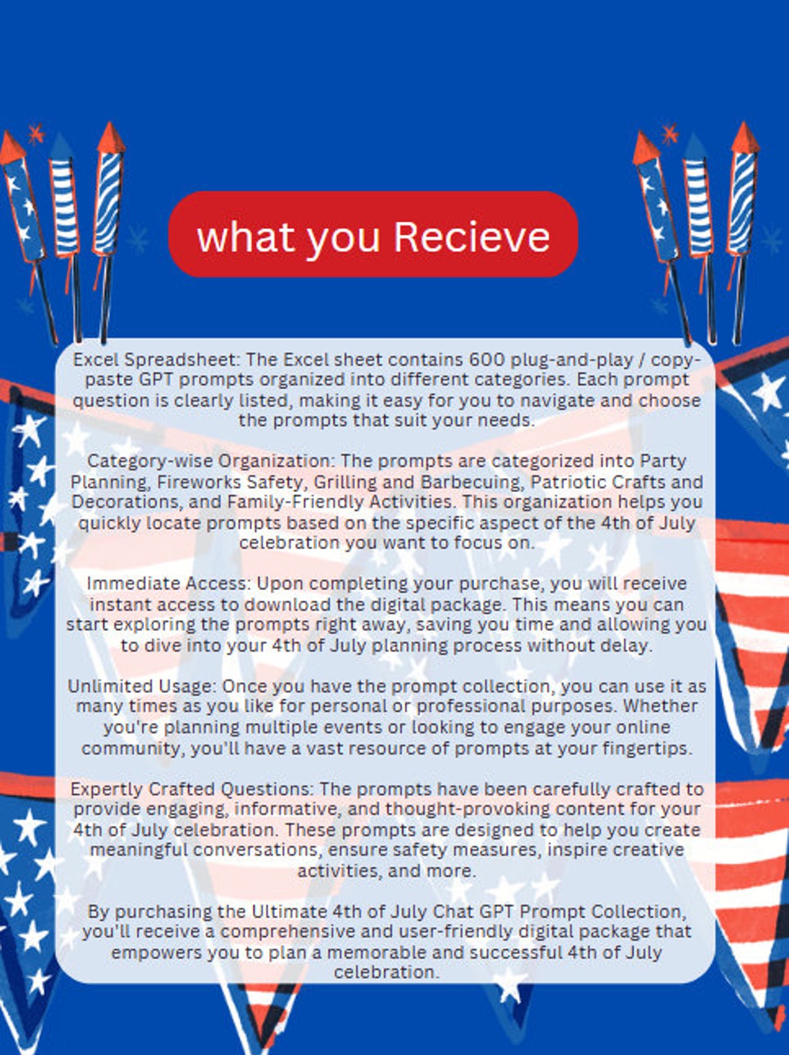 600 Chat GPT Prompts the Ultimate 4th of July Chat GPT Prompt ...