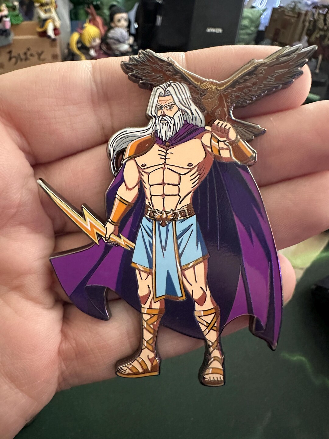 Tibs Greek Mythology Zeus 3″ Enamel Pin - Etsy