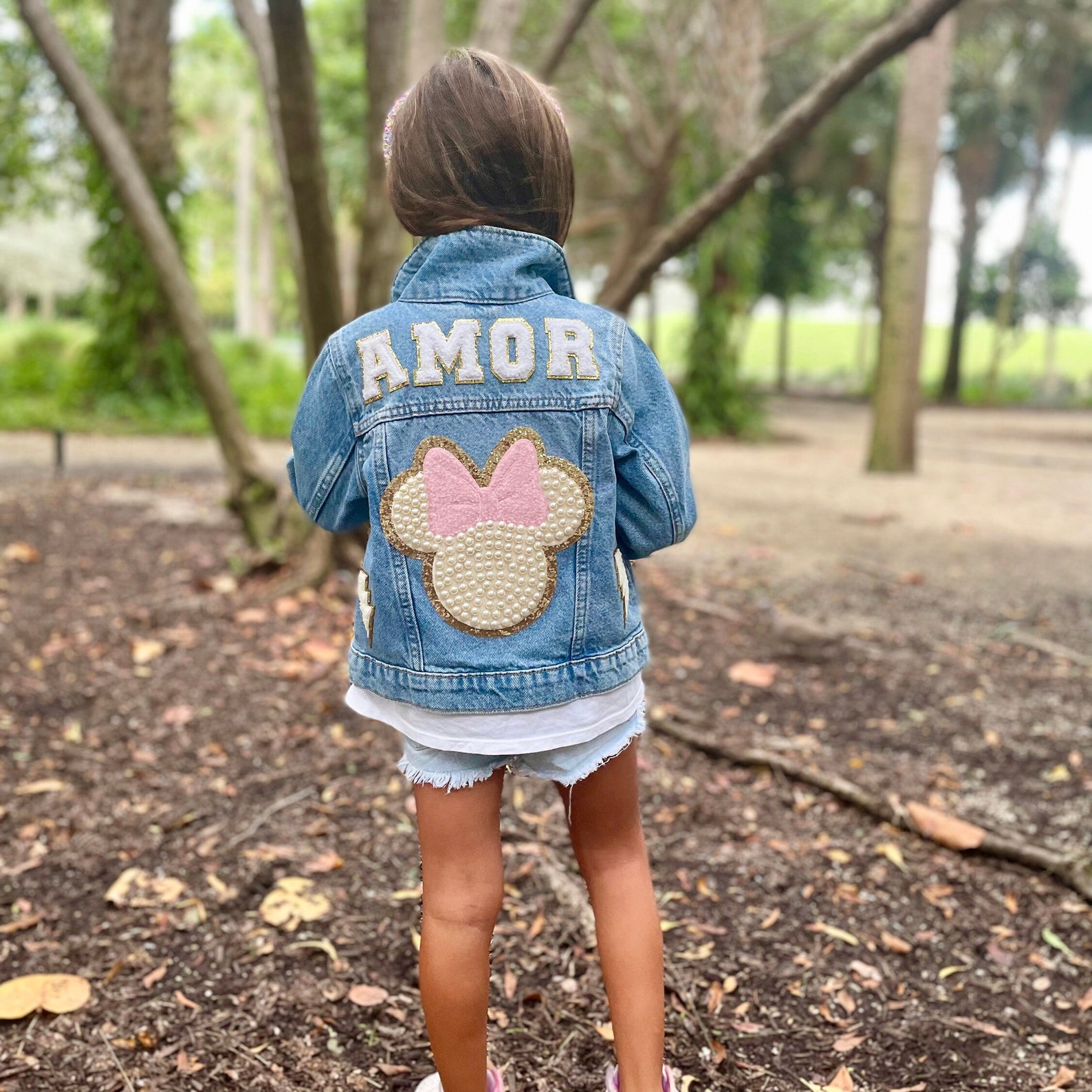 Cool Denim Jacket for Girls : Amor Hello Queen Love - Etsy