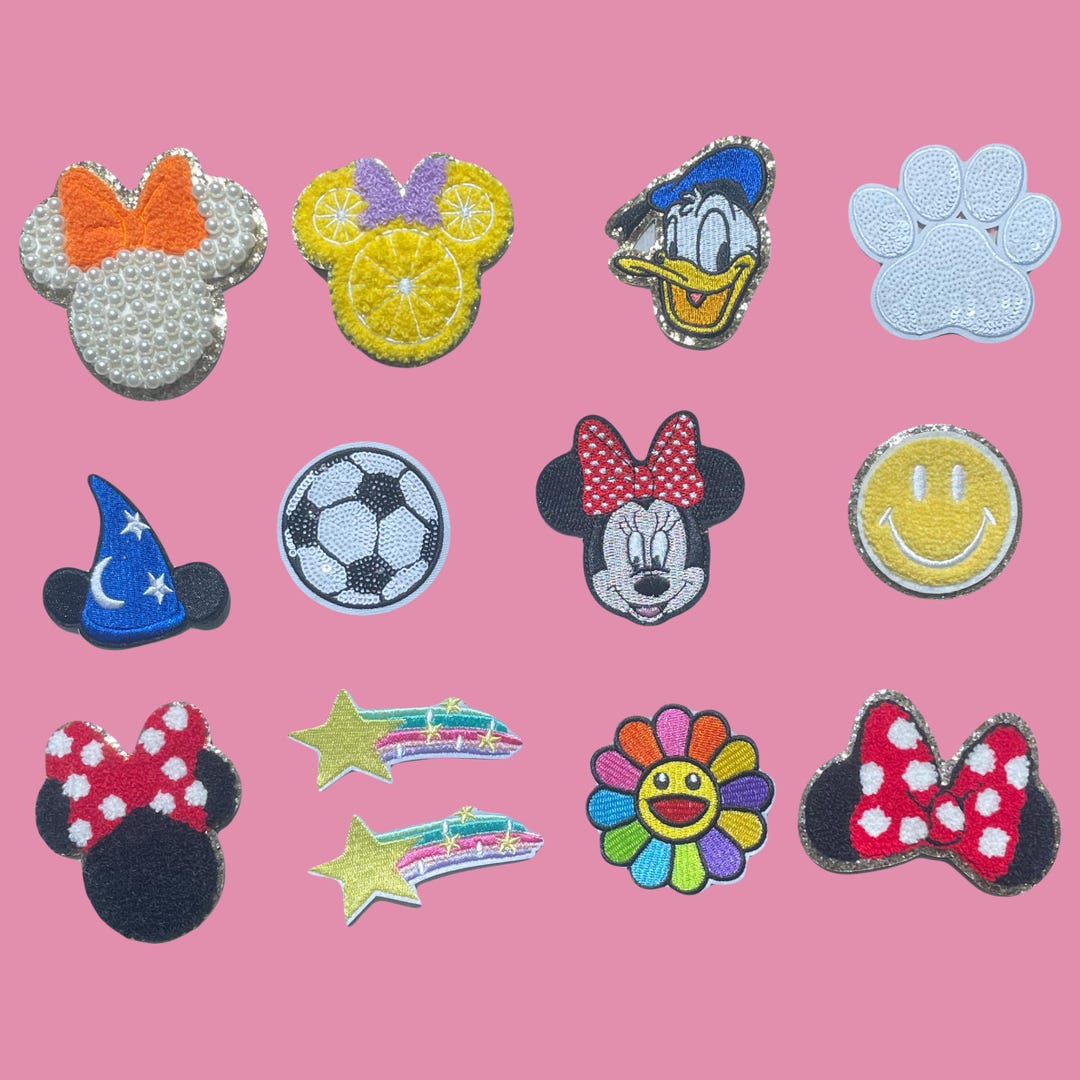 Character Iron on Patches: Minnie, Donald Duck, Paw Print - Etsy