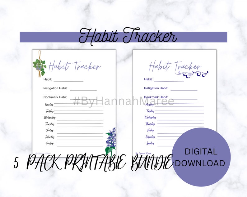 Printable Habit Tracker. Health and Wellness Planner. - Etsy