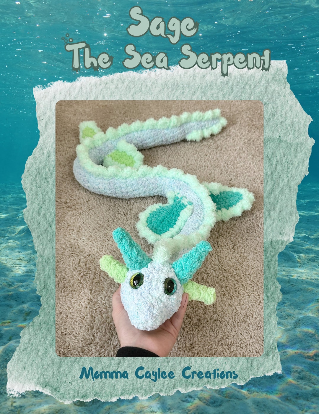 Sage the Sea Serpent ~ A Crochet Pattern - Etsy