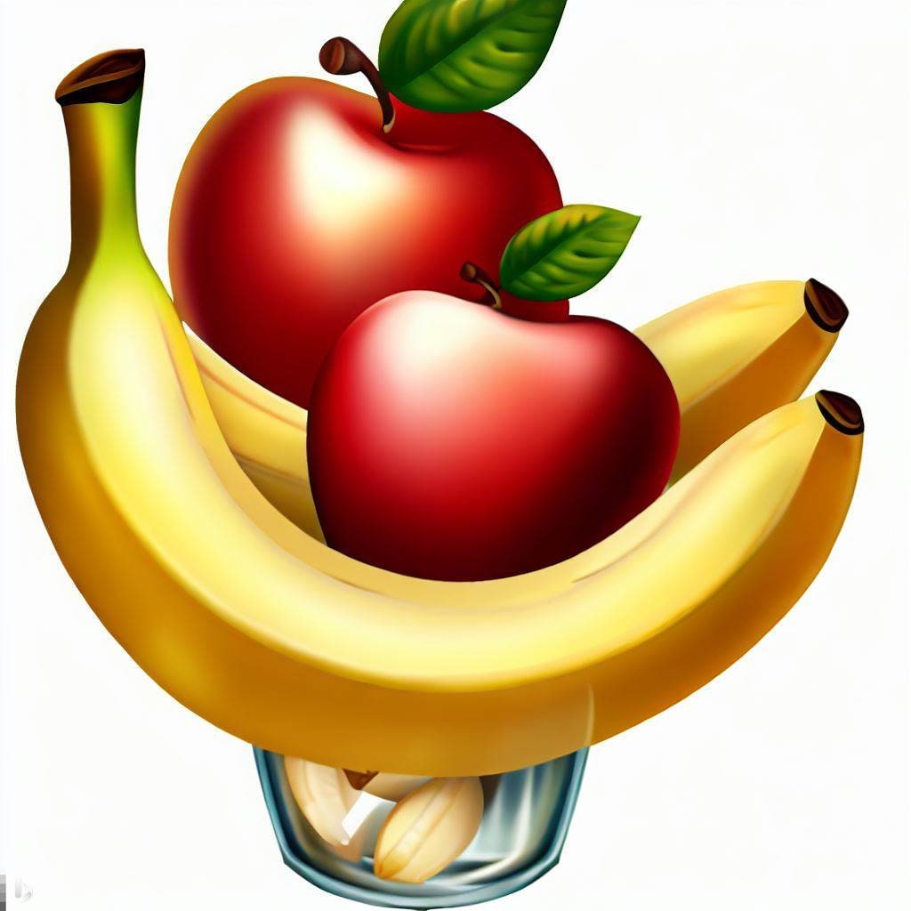 Apple and Banana Clipart Bundle Commercial Use Watercolor - Etsy