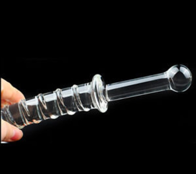 Pyrex Crystal Clear Glass Dildo Penis G Spot Clit Stimulator Massager