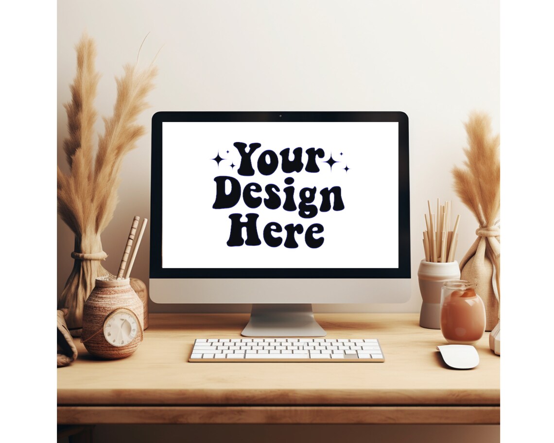 Desktop Mockup Computer Mockup Screen Mockup Monitor Mockup Boho ...