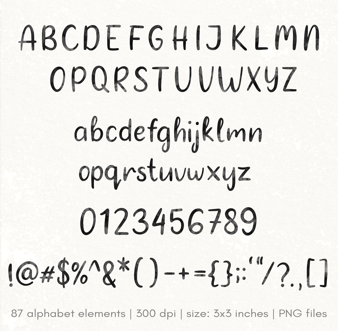 Black Watercolor Alphabet, Black Letters, Black Font, Font Clipart ...