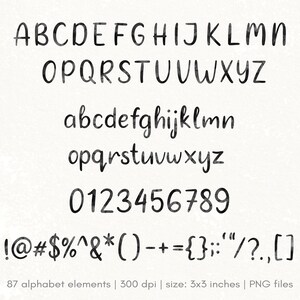 Black Watercolor Alphabet, Black Letters, Black Font, Font Clipart ...