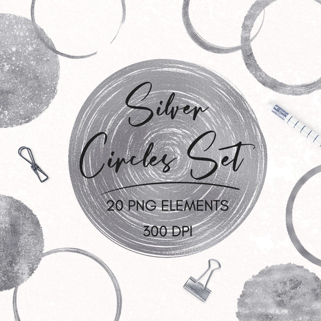Silver Circles Clipart, All Silver Circles, Silver Design, Silver ...