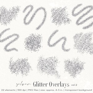 Silver Glitter Overlays, Silver Glitter Png, Silver Confetti, Silver ...