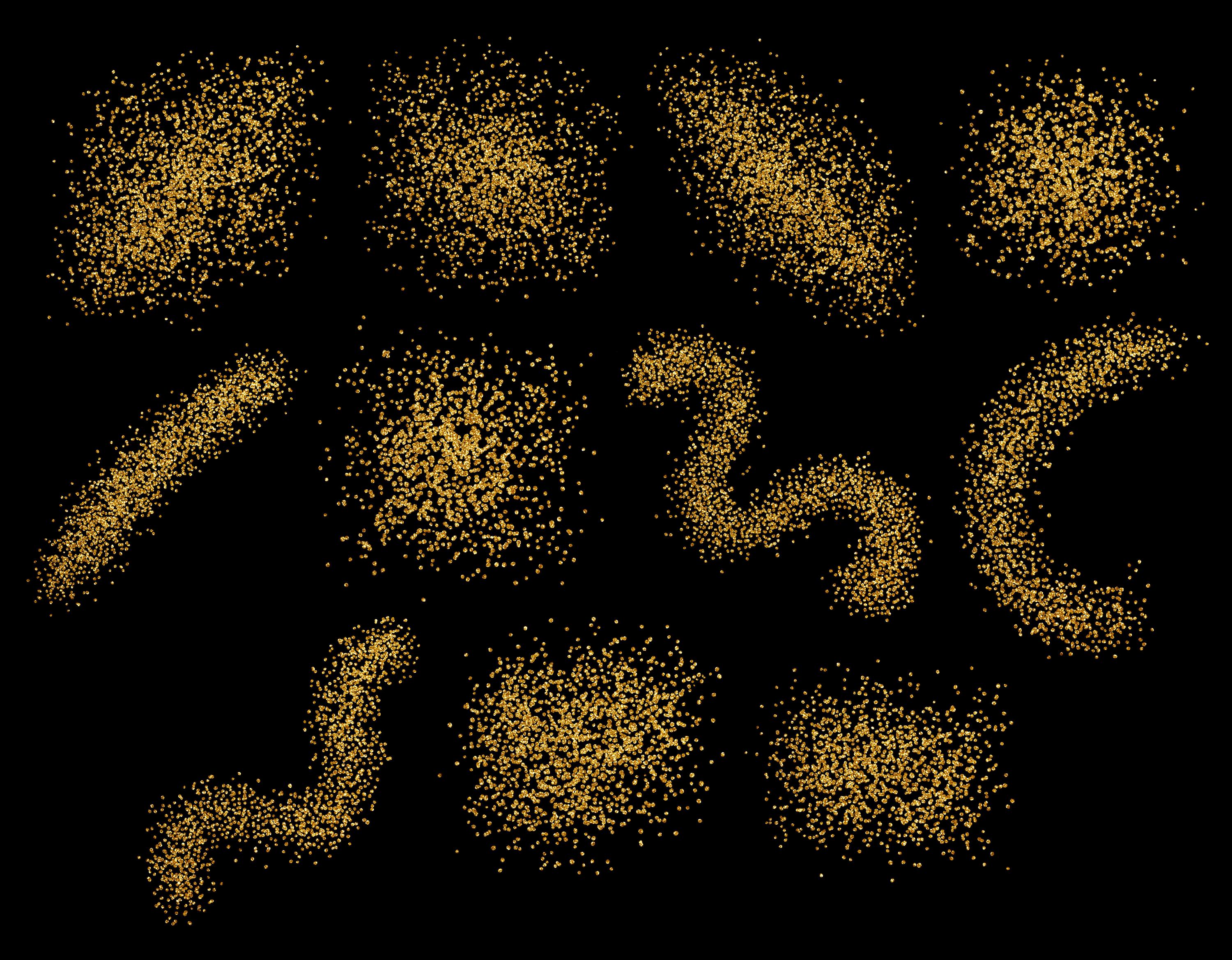 Gold Glitter Overlays, Gold Confetti, Glitter Clipart, Confetti Clipart ...