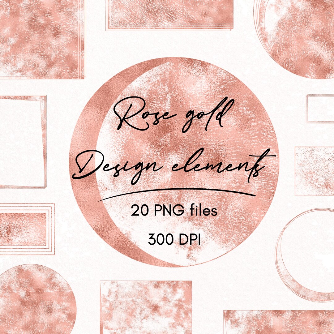 Rose Gold Design Elements, Rose Gold Circles, Rose Gold Square, Rose ...