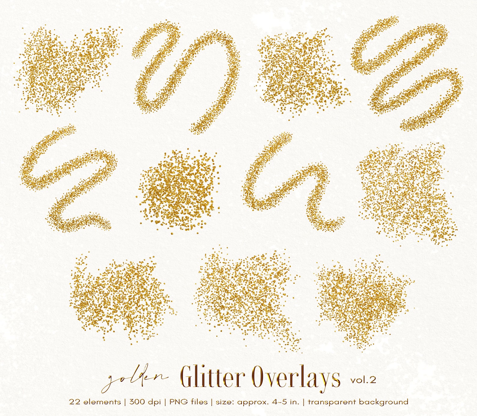 Gold Glitter Overlays, Glitter Clipart, Glitter Clip Art, Glitter ...