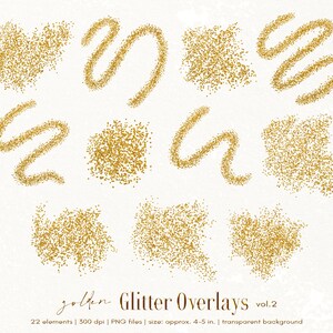 Gold Glitter Overlays, Glitter Clipart, Glitter Clip Art, Glitter ...