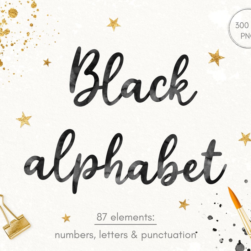 Watercolor Font - Etsy