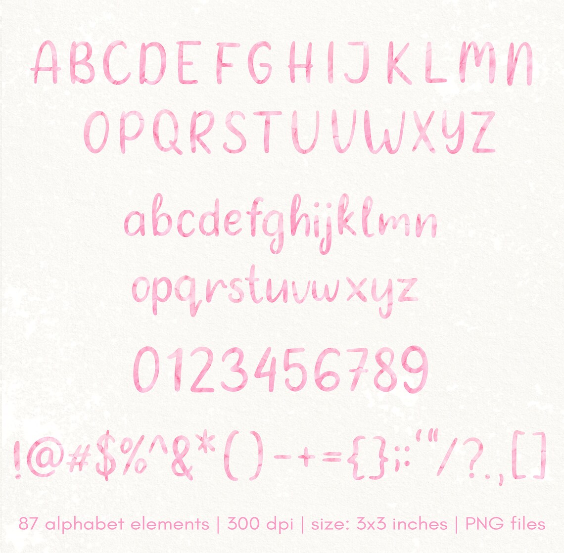Pink Watercolor Alphabet, Pink Letters, Pink Font, Letters Clipart ...