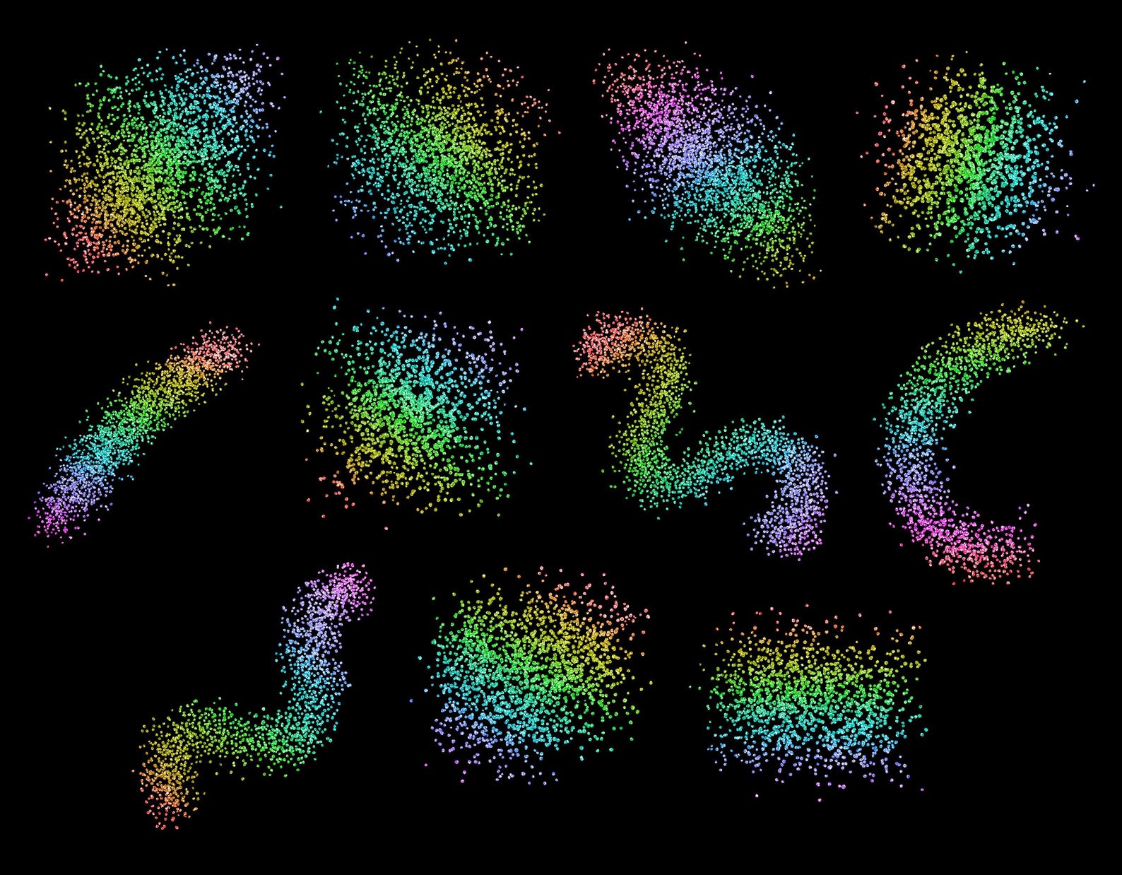 Rainbow Glitter Overlays, Rainbow Confetti, Rainbow Clipart, Confetti ...