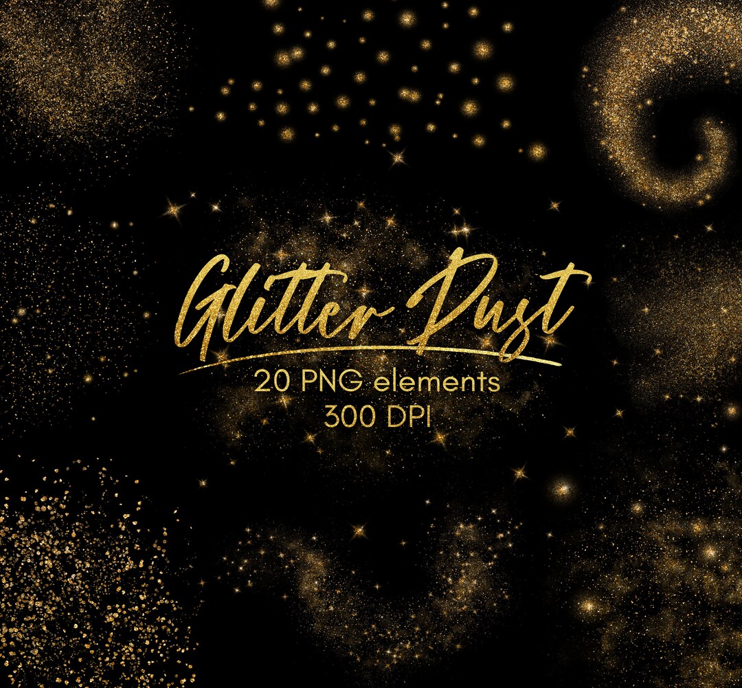 Gold Dust Clipart, Gold Stardust, Dust Overlay, Glitter Dust, Gold ...