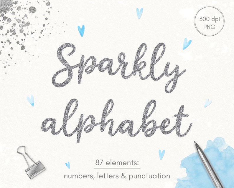Silver Glitter Alphabet, Sparkly Alphabet, Silver Letters, Silver ...