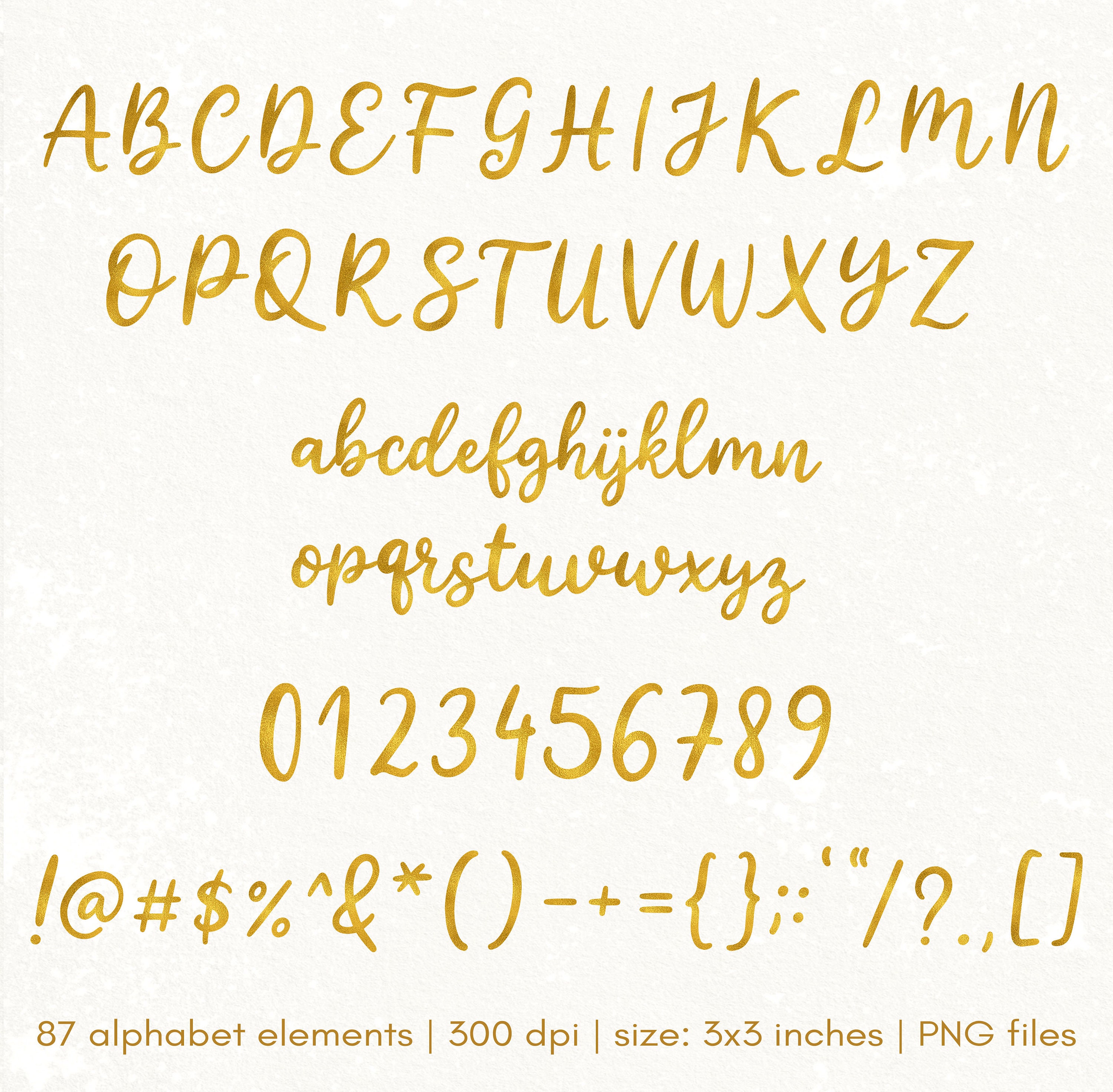 Gold Foil Alphabet, Gold Letters, Gold Numbers, Gold Font, Gold ...