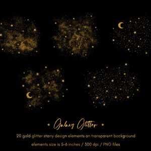 Gold Stardust Clipart, Galaxy Clipart, Star Overlays, Stars Clip Art ...