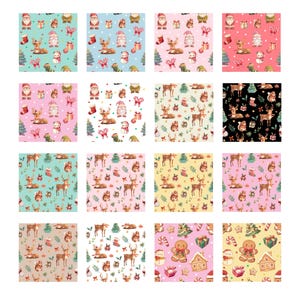 Retro Christmas Patterns | 100 Vintage Christmas Seamless Patterns ...