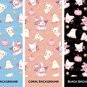 Kawaii Halloween Patterns | 80 Cute Spooky Seamless Patterns ...