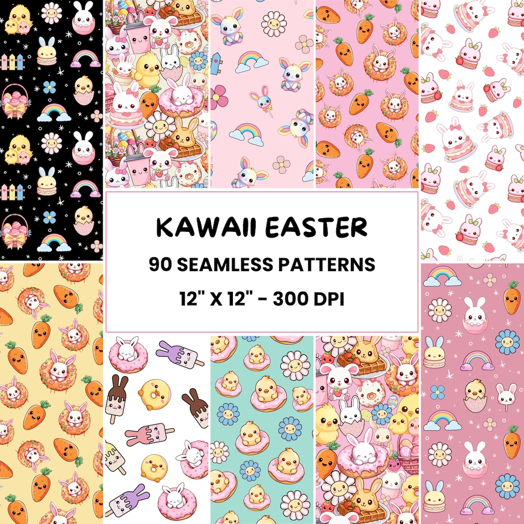 Kawaii Easter Patterns | 90 Cute Rabbit-themed Patterns | Easter Bunny ...