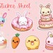 Kawaii Easter Clipart 80 Bunny Easter Graphics Cute Easter Eggs Kawaii ...