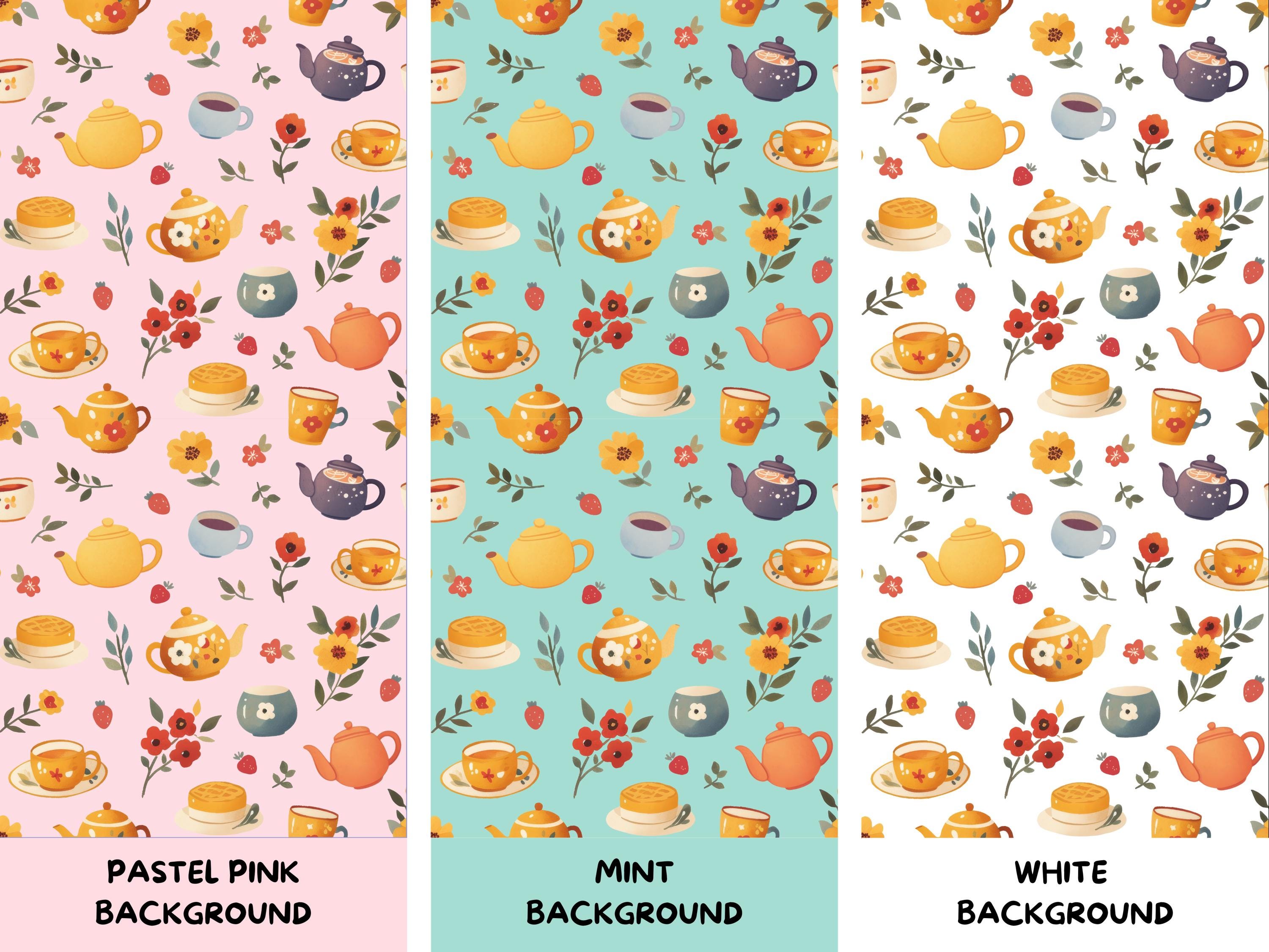 Kawaii Kitchen Patterns | 100 Kitchen Seamless Patterns | Cute Kitchen ...