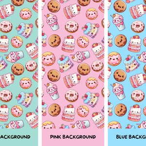Kawaii Sweet Food Patterns | 40 Cute Seamless Digital Patterns ...