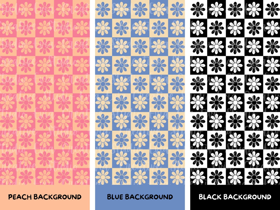 Retro Groovy Patterns 70 Hippie Seamless Patterns Retro Vibes Kawaii ...